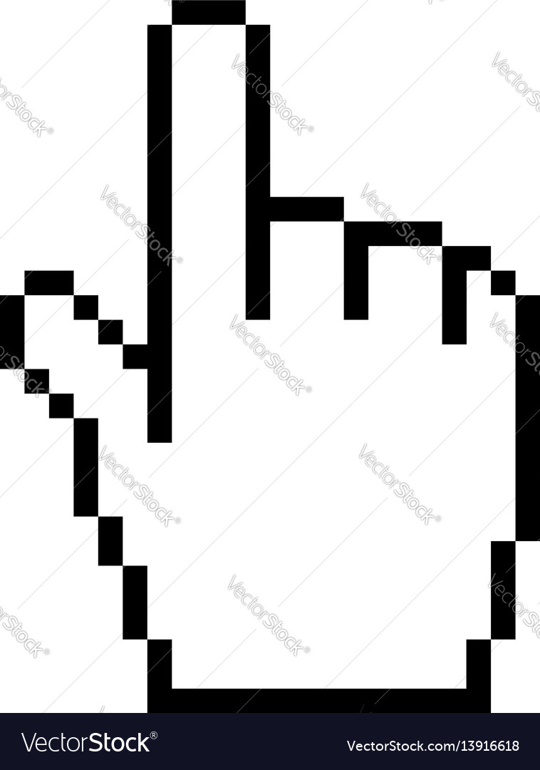 Computer cursor hand indicator sign Royalty Free Vector