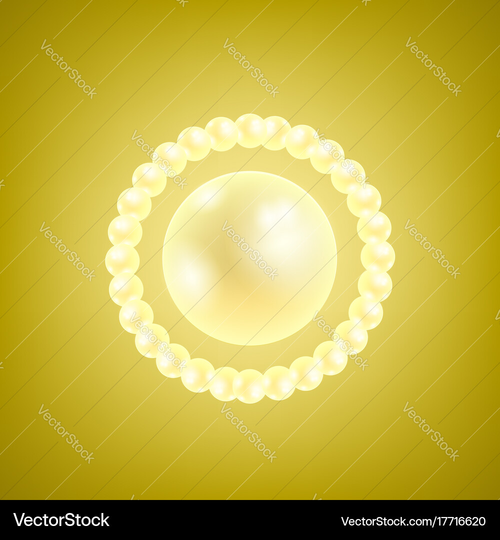 Natural realistic pearls Royalty Free Vector Image