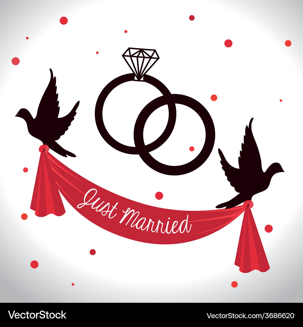 Wedding design over white background Royalty Free Vector