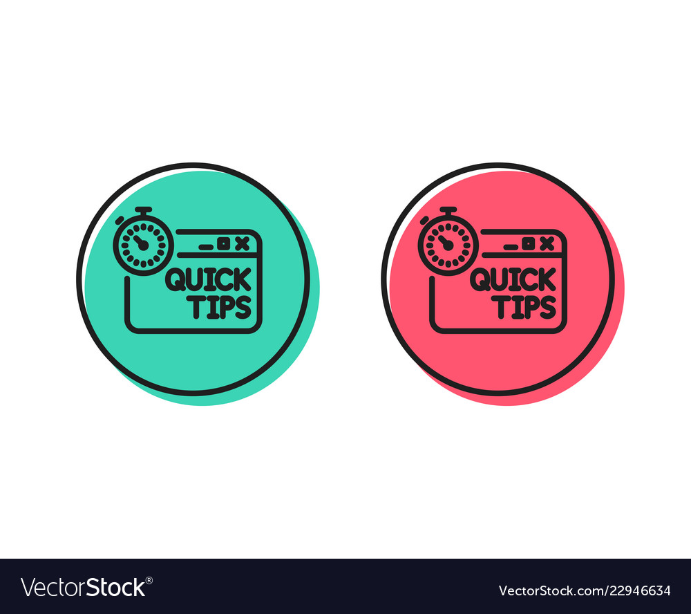 Quick tips line icon helpful tricks sign Vector Image Quick tips line icon helpful tricks sign Vector Image