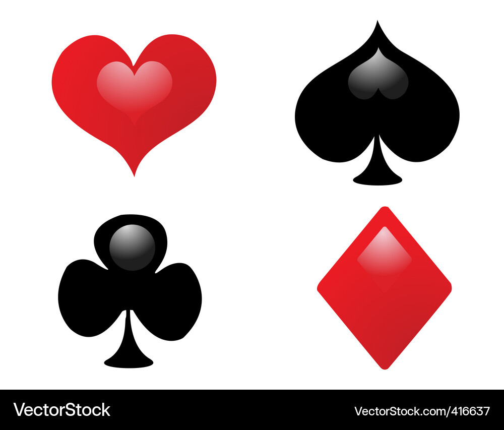 Playing card suit Royalty Free Vector Image - VectorStock