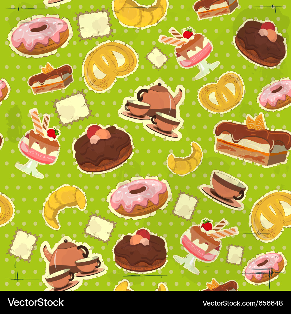 Seamless food background Royalty Free Vector Image