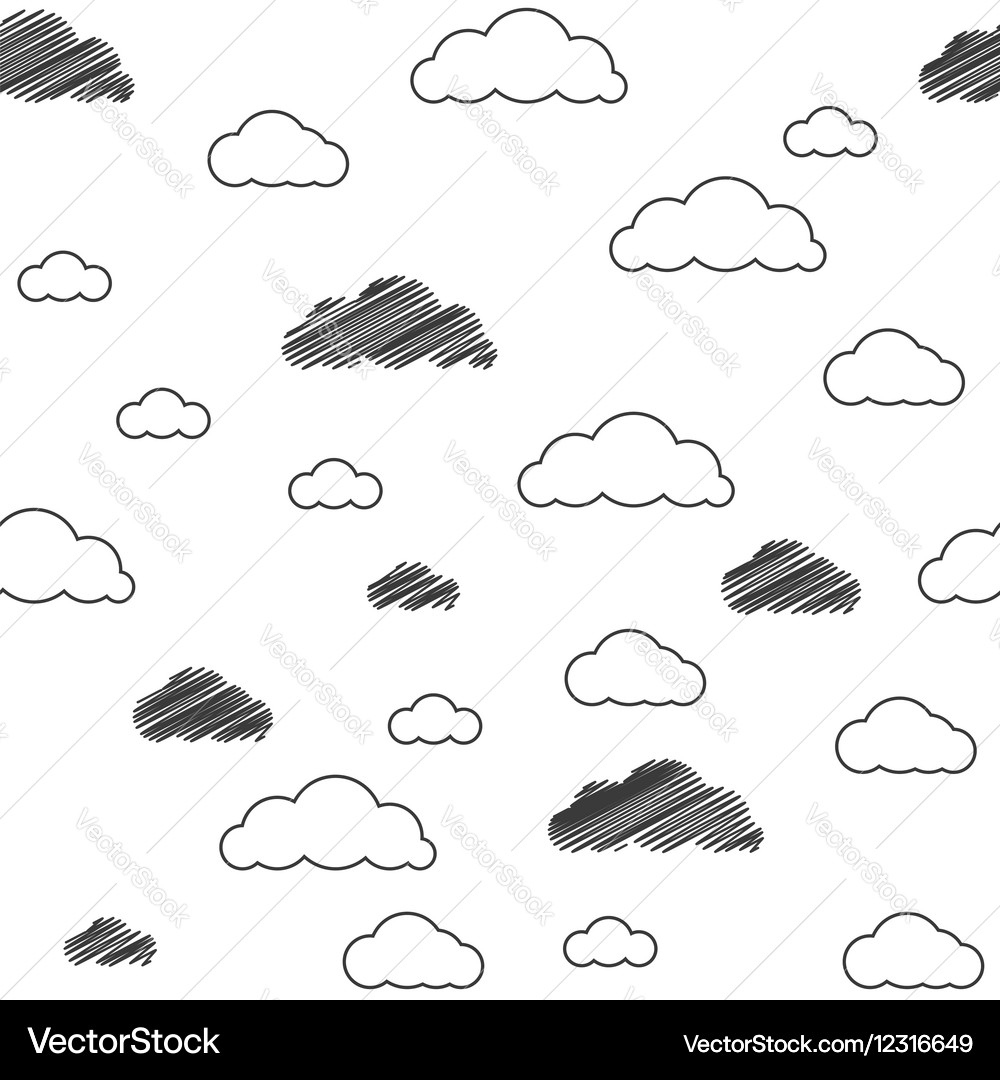 Baby seamless pattern light fun sky print Vector Image