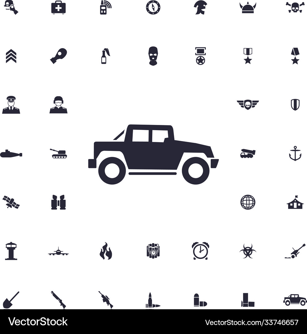 Offroad car icon Royalty Free Vector Image - VectorStock