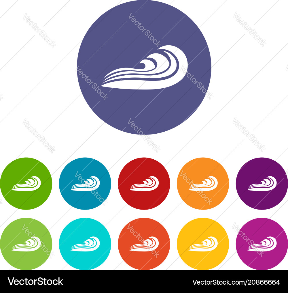 Wave icon simple style Royalty Free Vector Image