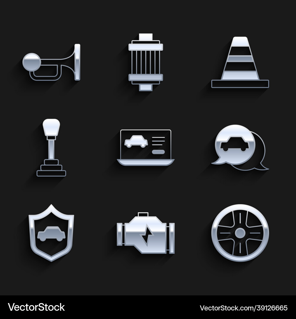 Set diagnostics condition of car check engine Vector Image