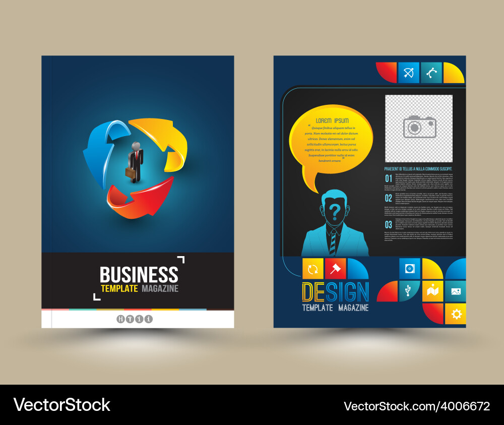 Design page template modern style Royalty Free Vector Image