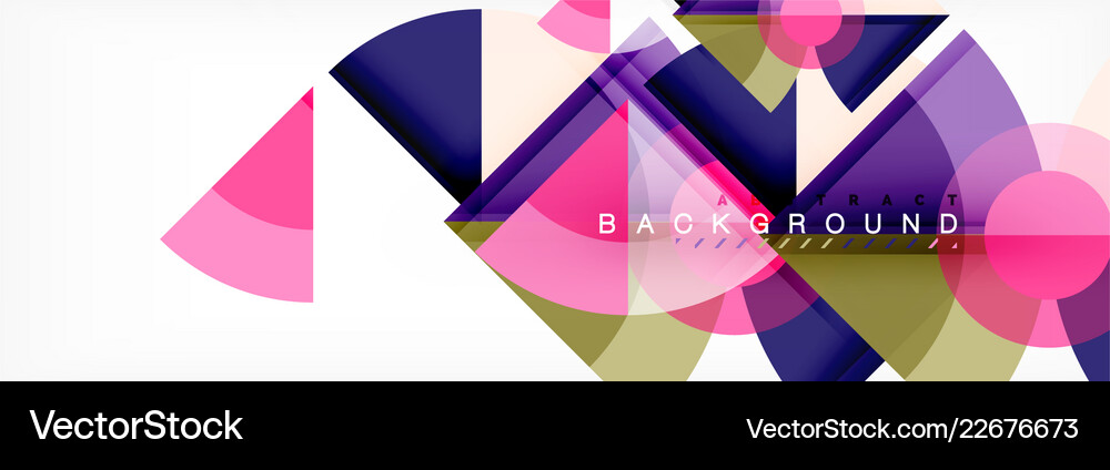 Triangles and circle geometric background Vector Image