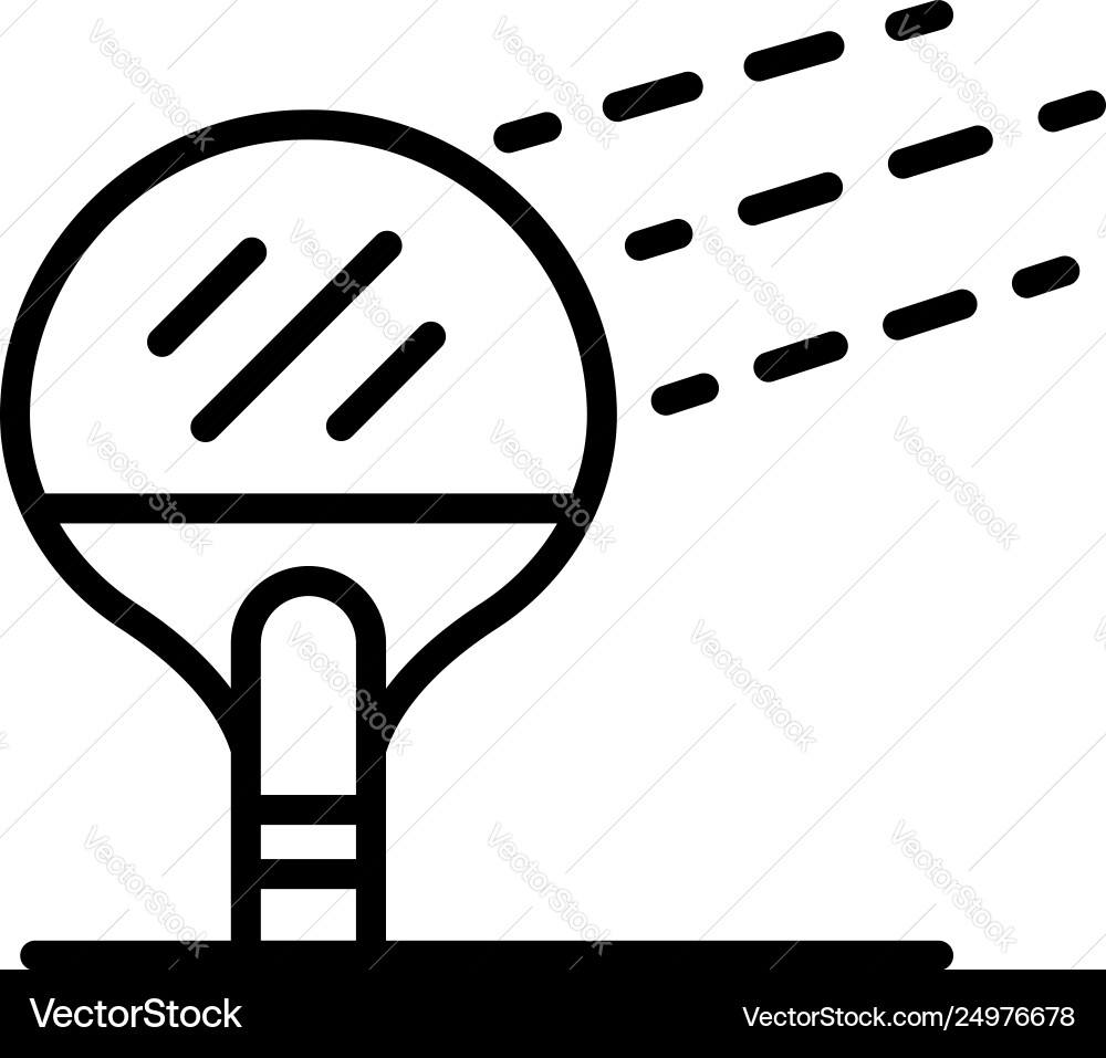 Ping pong paddle icon outline style Royalty Free Vector