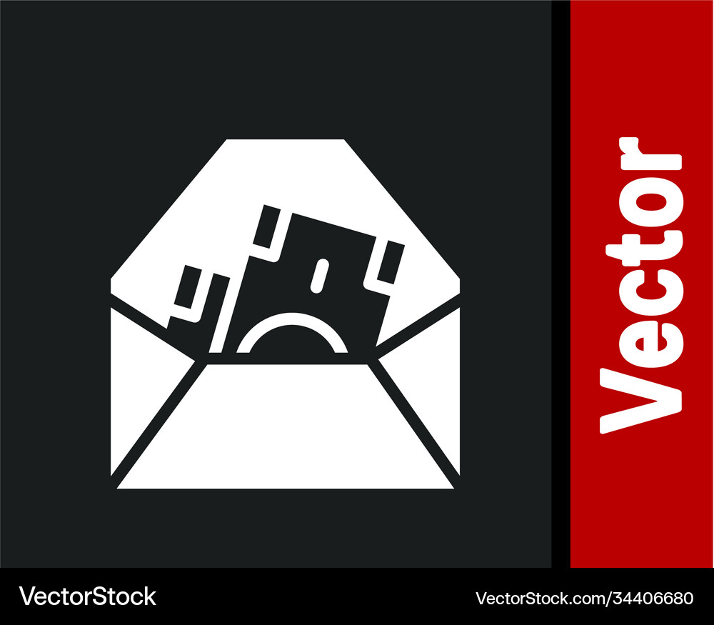 White envelope with coin dollar symbol icon Vector Image