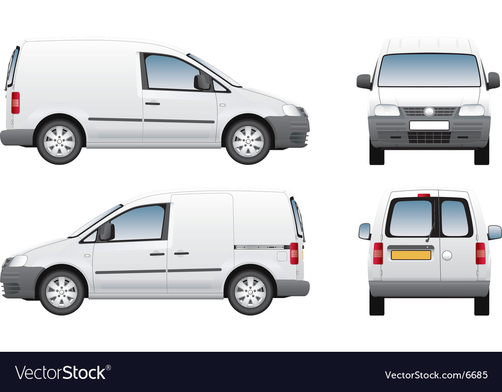 Volkswagen caddy delivery van Royalty Free Vector Image - VectorStock