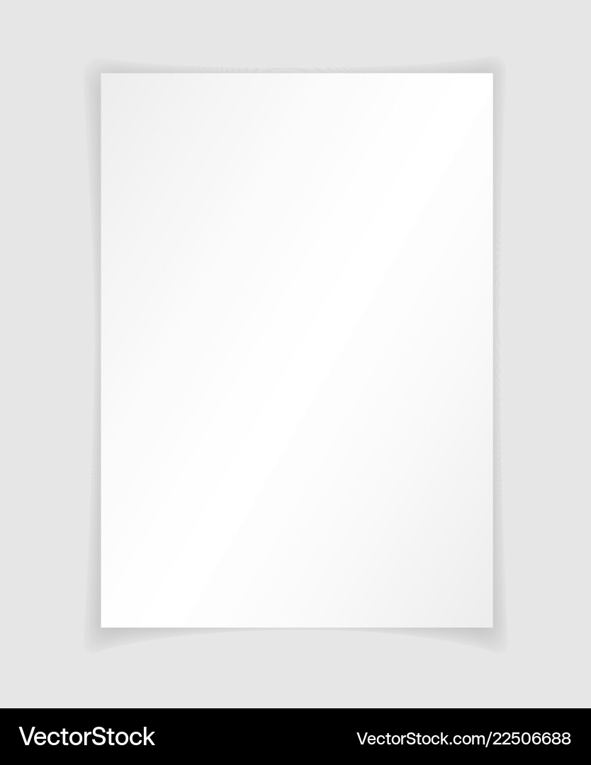 A4 paper with shadow design template Royalty Free Vector