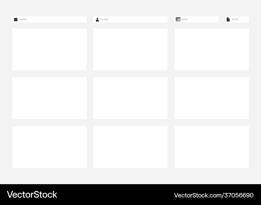 Video animation motion frame template for print Vector Image
