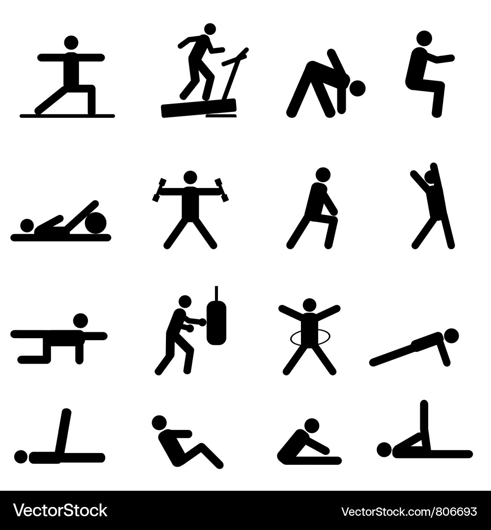 Training pictograms Royalty Free Vector Image - VectorStock