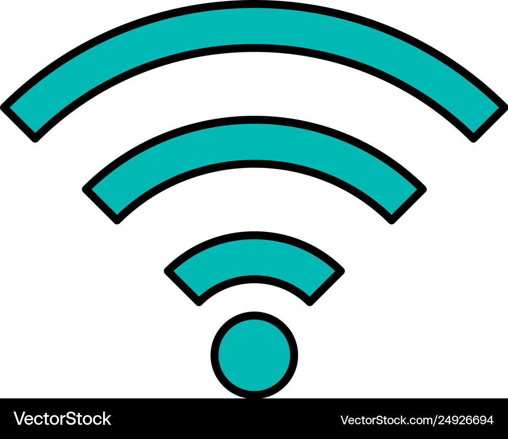 Waves wifi signal area Royalty Free Vector Image