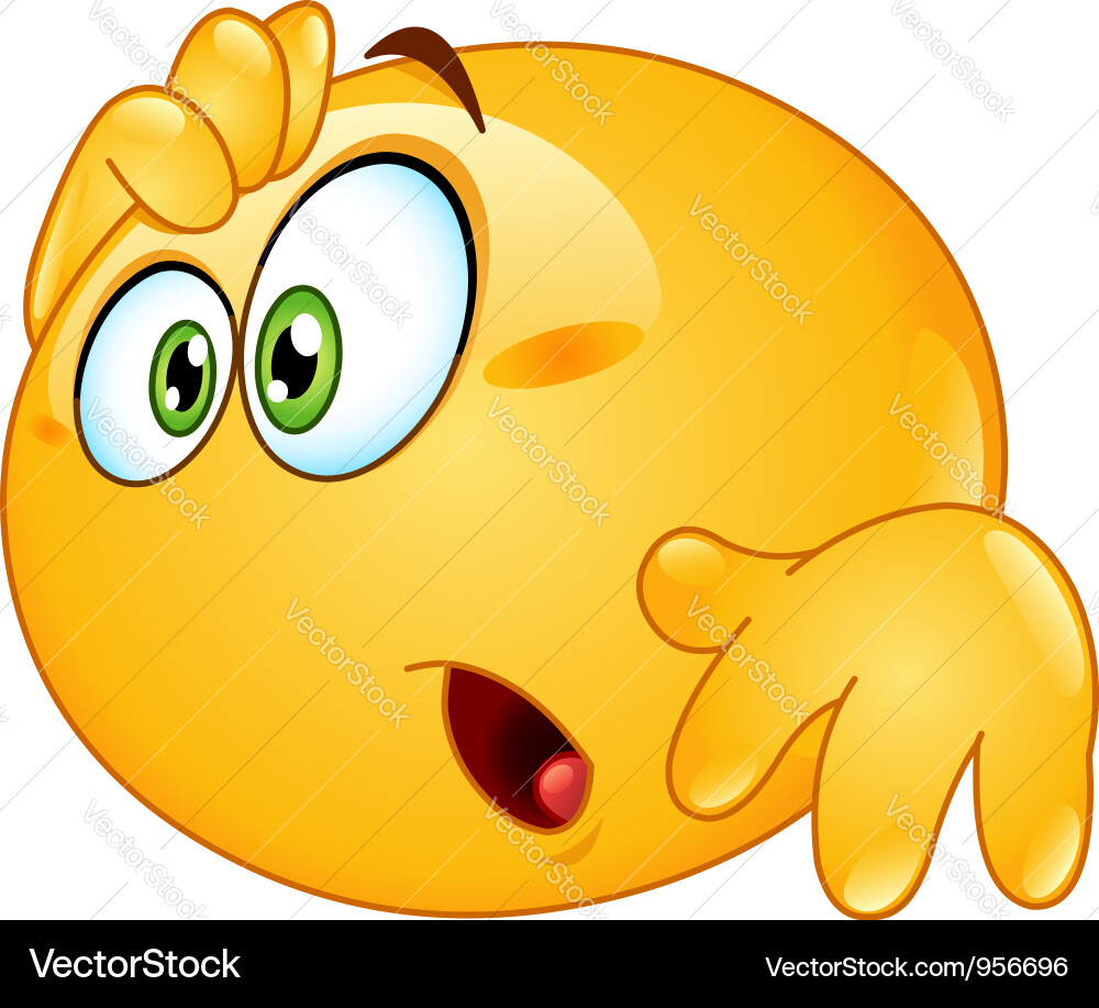 Amazed emoticon Royalty Free Vector Image - VectorStock