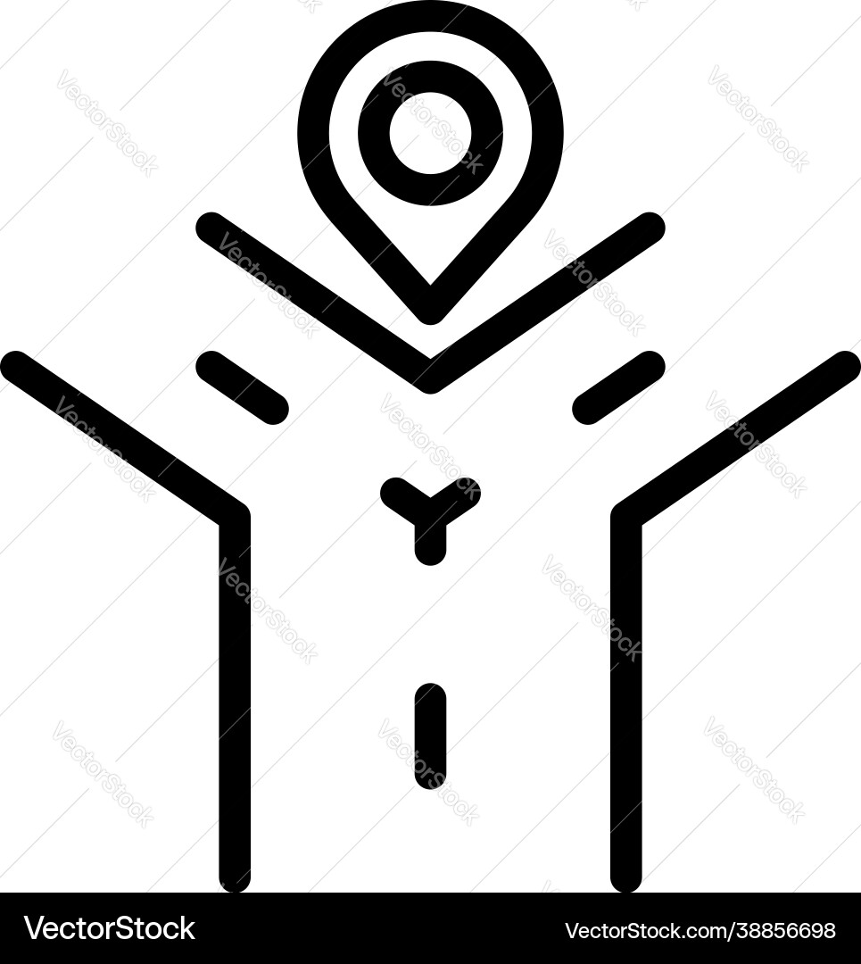 Road sensors icon outline car sensor Royalty Free Vector