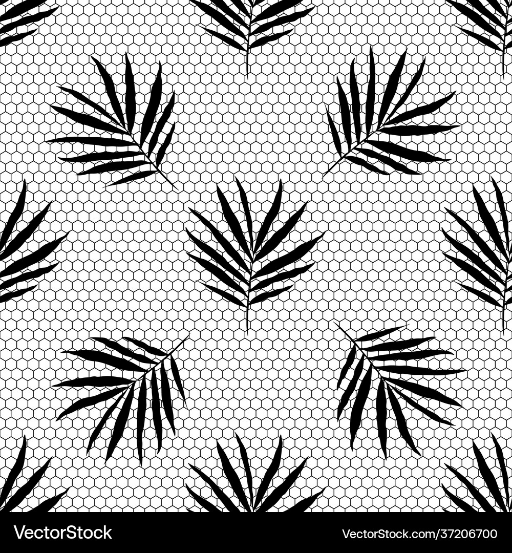 Seamless lace fabric pattern black mesh Royalty Free Vector
