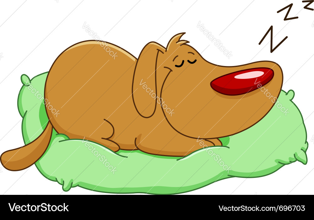 Sleeping dog Royalty Free Vector Image - VectorStock