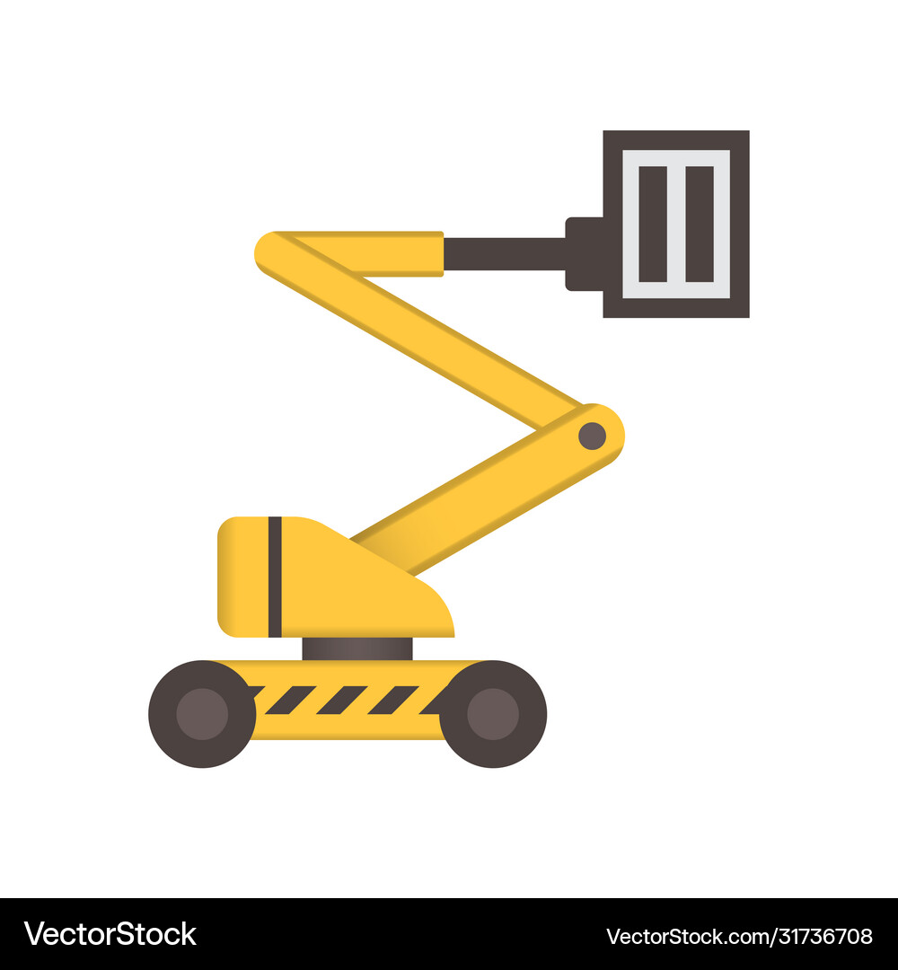 Boom lift icon Royalty Free Vector Image - VectorStock