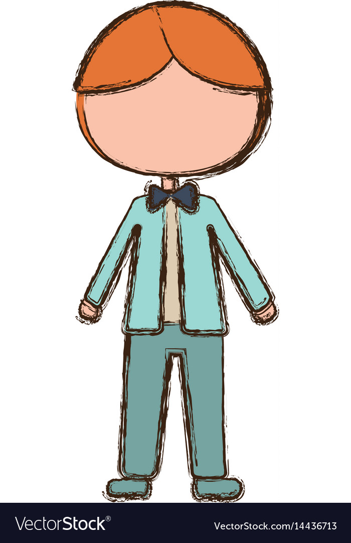 Blurred colorful faceless cartoon man in wedding Royalty Free Vector ...