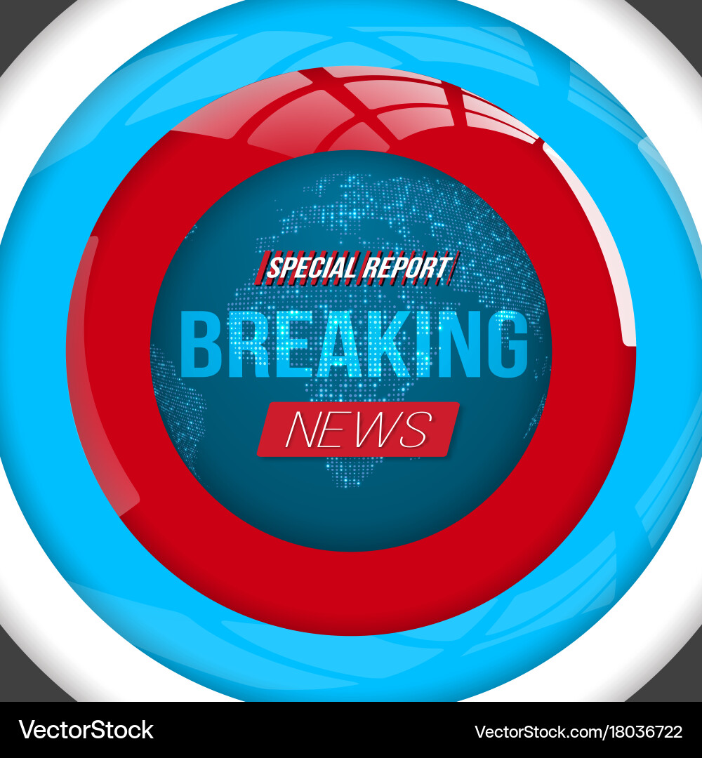 Breaking news opener broadcast open scene Vector Image