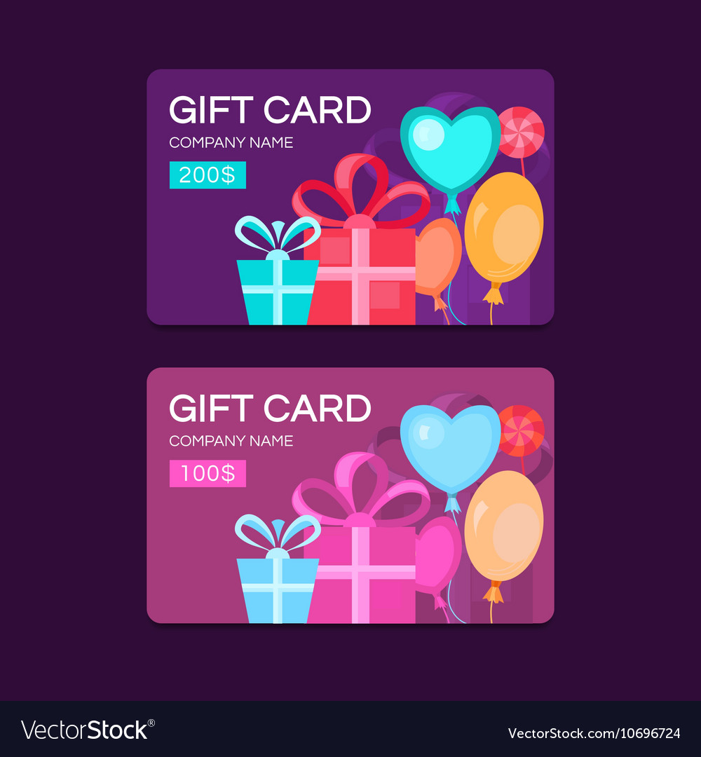 Gift cards Royalty Free Vector Image - VectorStock