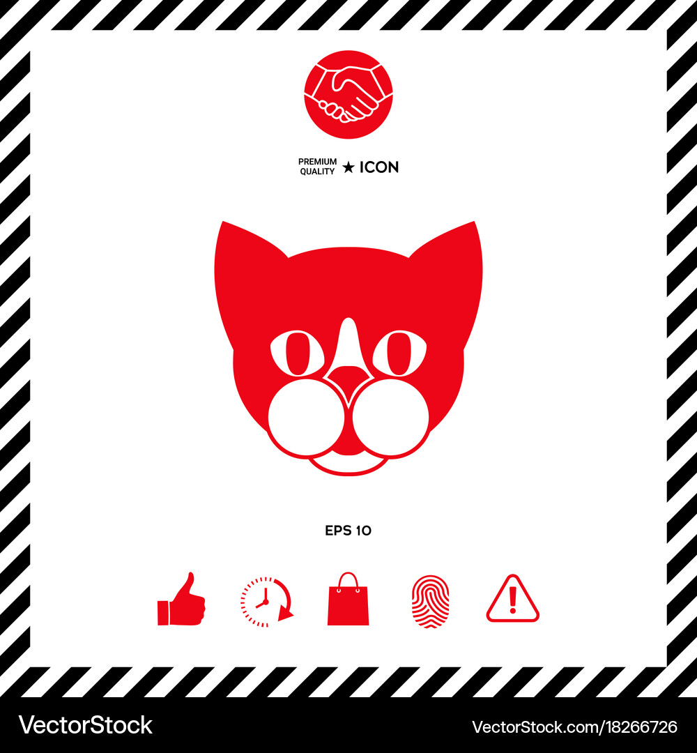 Cat - logo symbol protect sign icon Royalty Free Vector