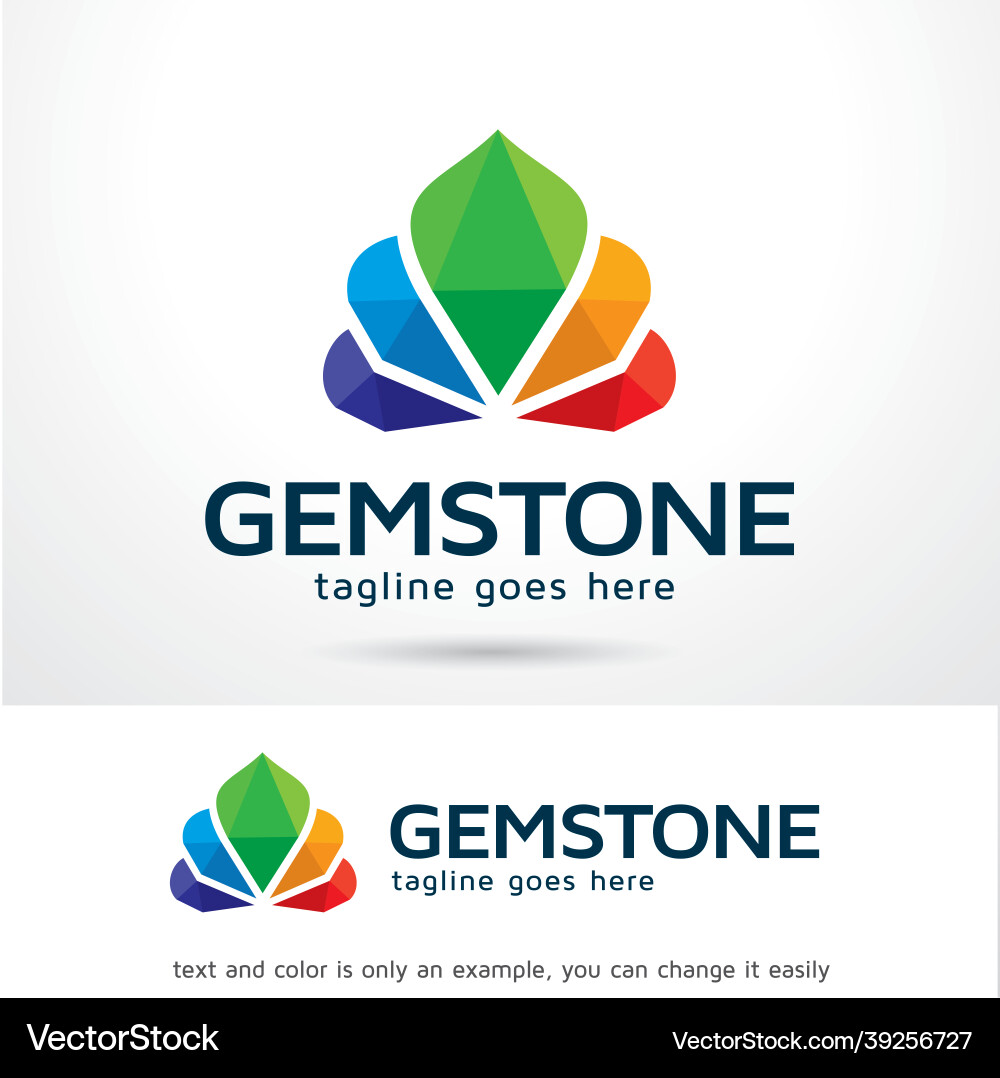 Gemstone logo template Royalty Free Vector Image