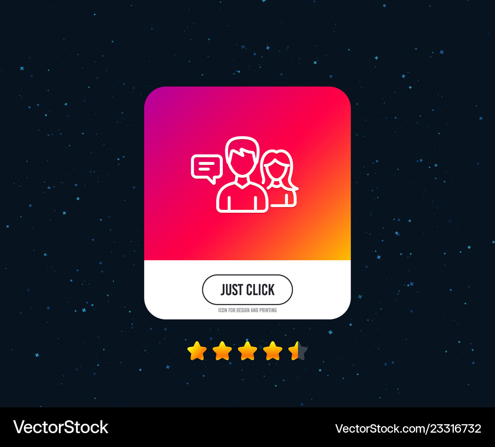 People talking line icon conversation sign Vector Image