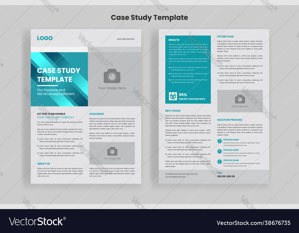 Case study template Royalty Free Vector Image - VectorStock