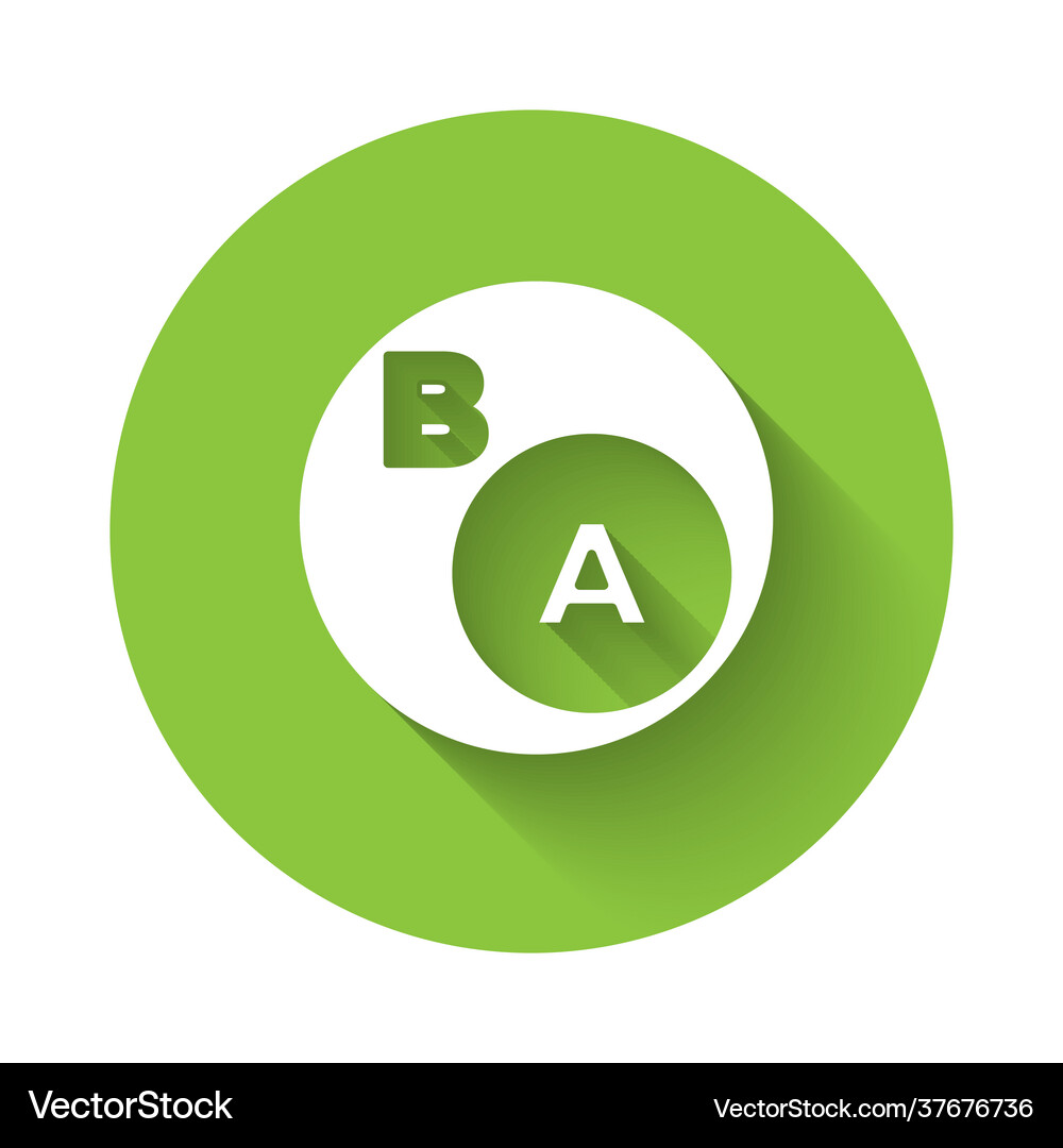 White subsets mathematics a is subset b icon Vector Image