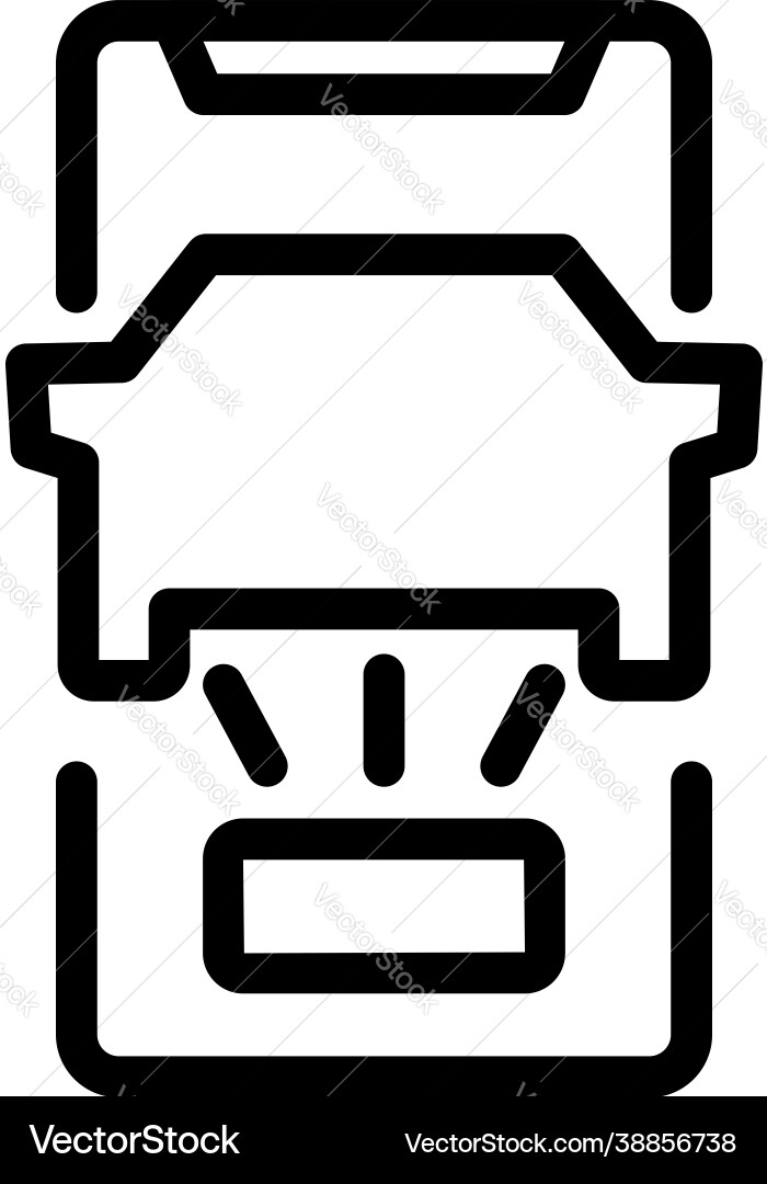 Smartphone car control icon outline mobile Vector Image