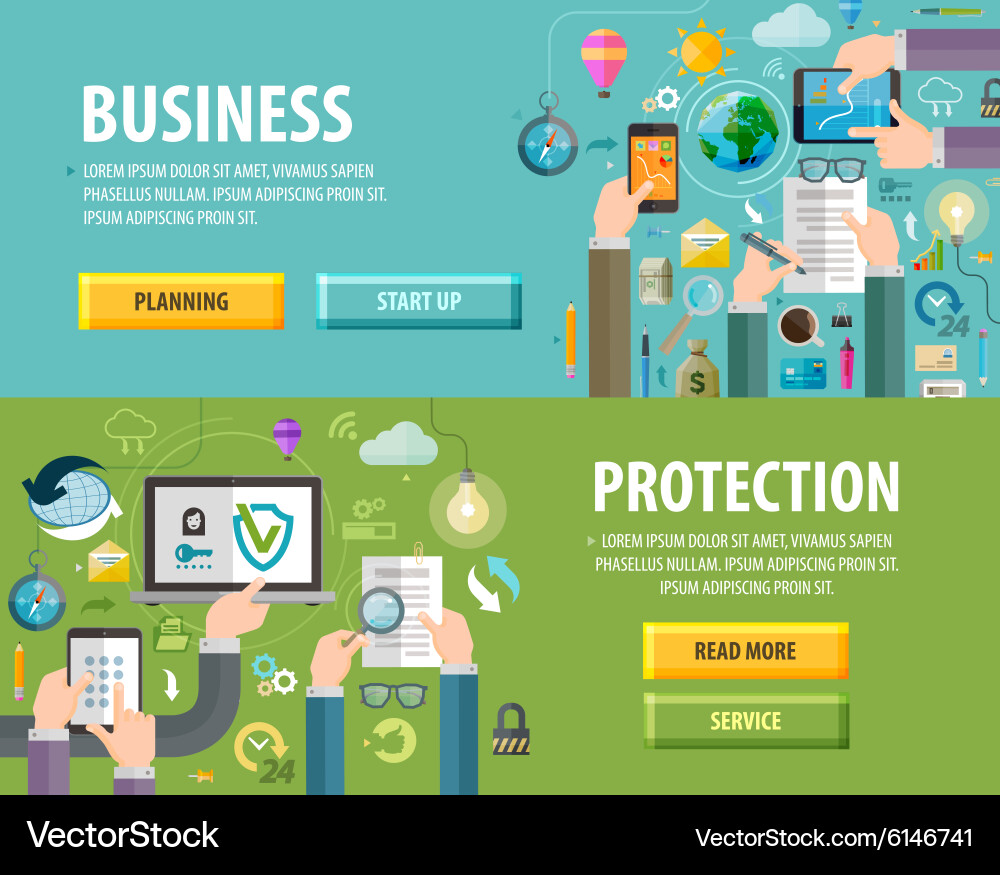 Business logo design template office Royalty Free Vector