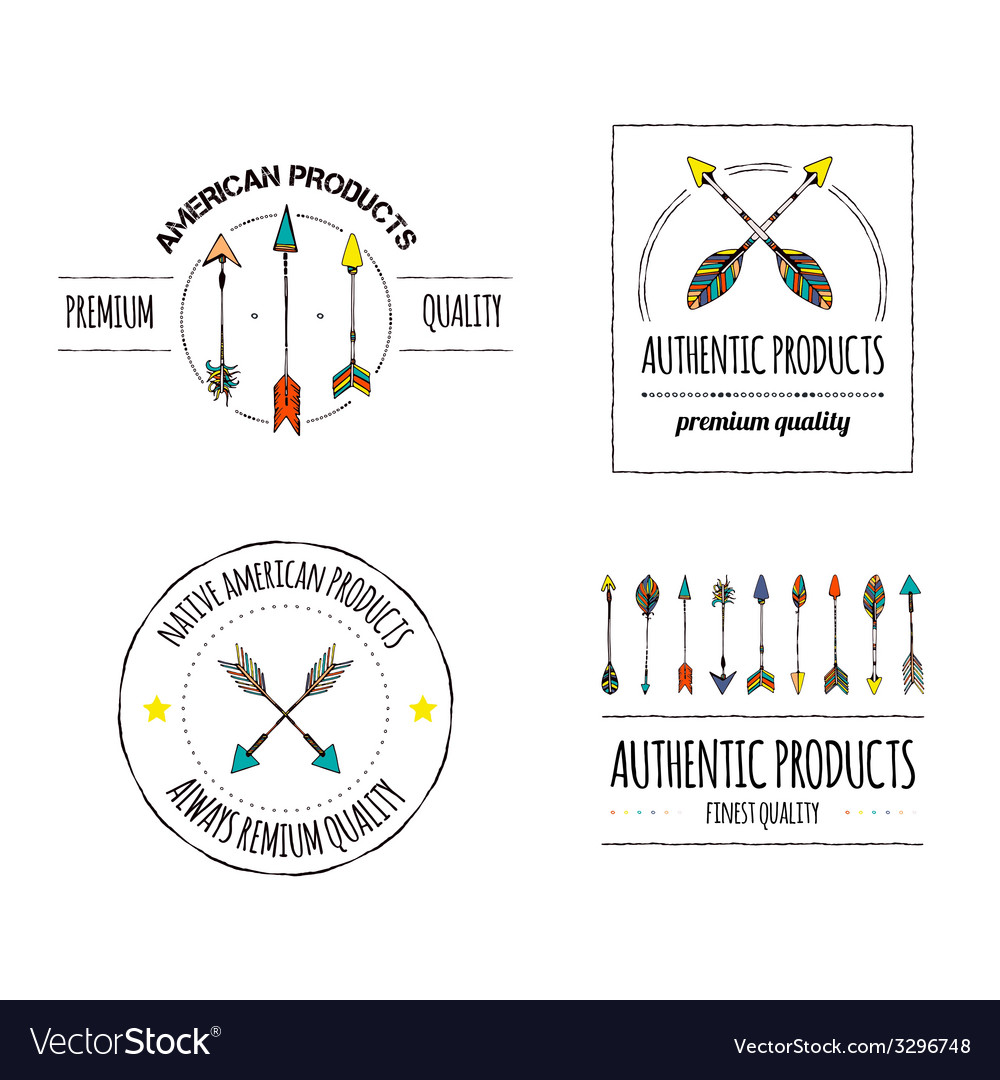 Authentic logos Royalty Free Vector Image - VectorStock