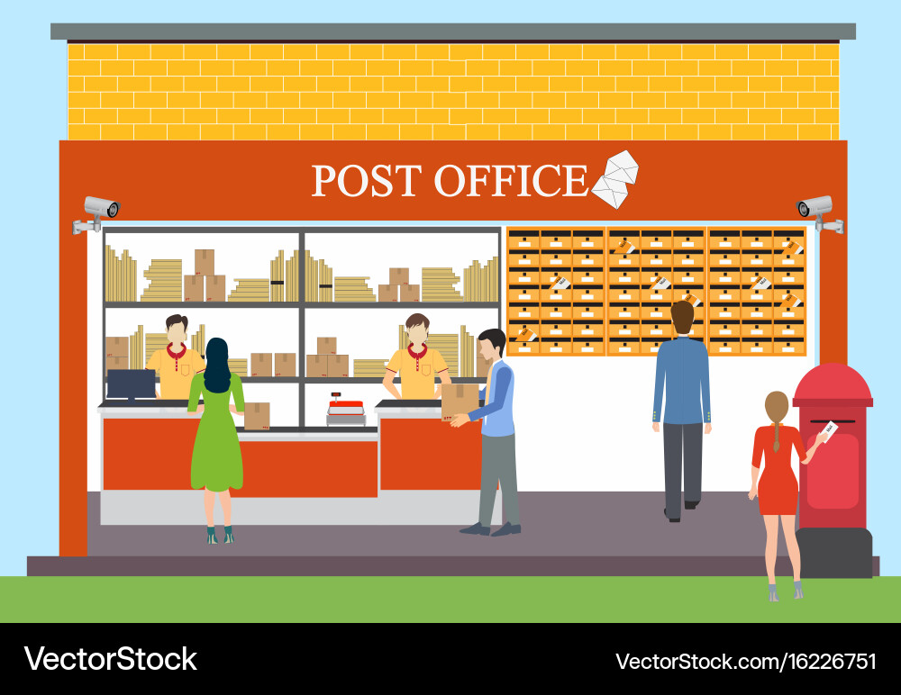 Post office Royalty Free Vector Image - VectorStock