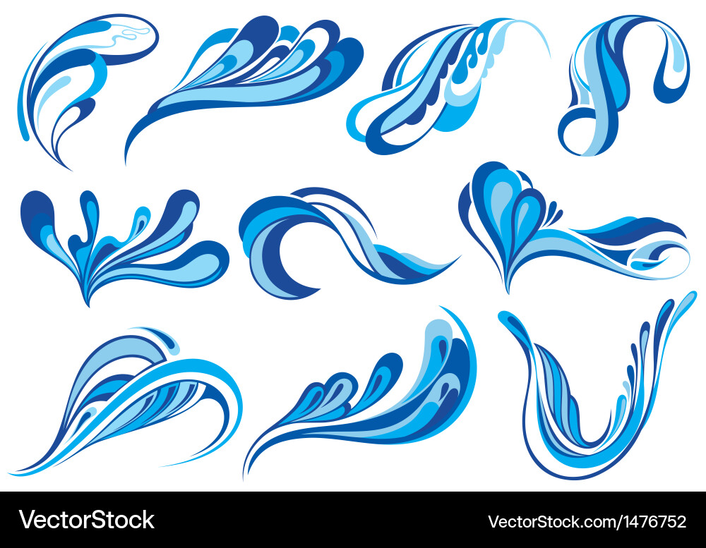 Water splash Royalty Free Vector Image - VectorStock