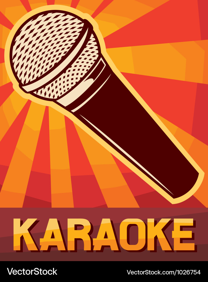 Karaoke poster Royalty Free Vector Image - VectorStock