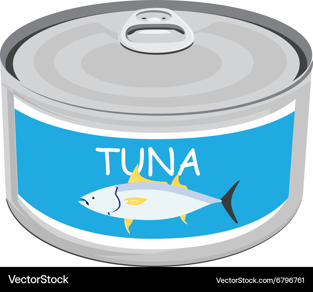 Can of tuna Royalty Free Vector Image - VectorStock