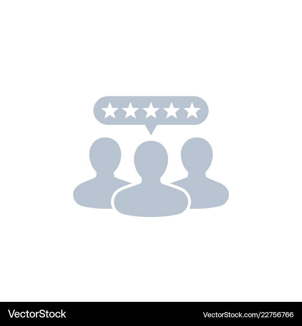 Customer review rating icon Royalty Free Vector Image