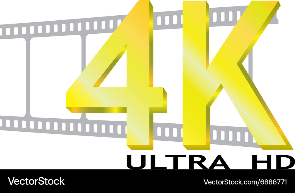 4k ultra hd logo Royalty Free Vector Image - VectorStock