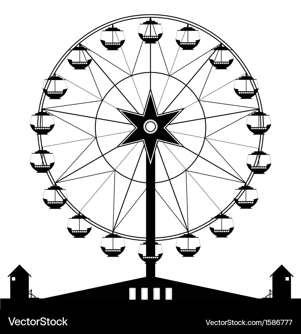 Ferris wheel Royalty Free Vector Image - VectorStock