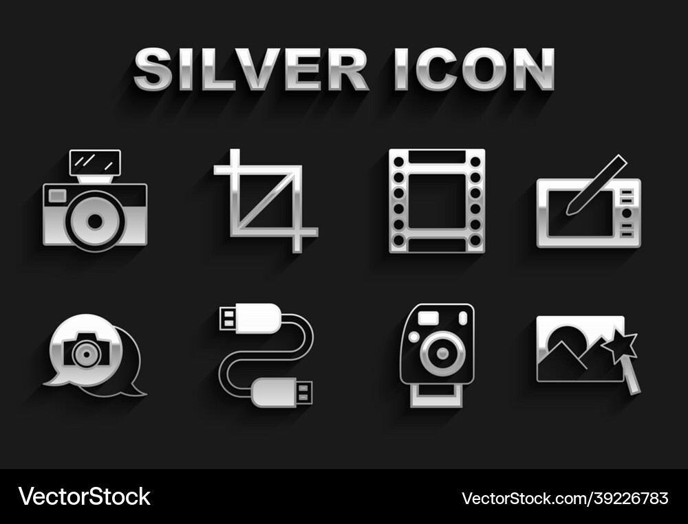 Set usb cable cord graphic tablet photo Royalty Free Vector