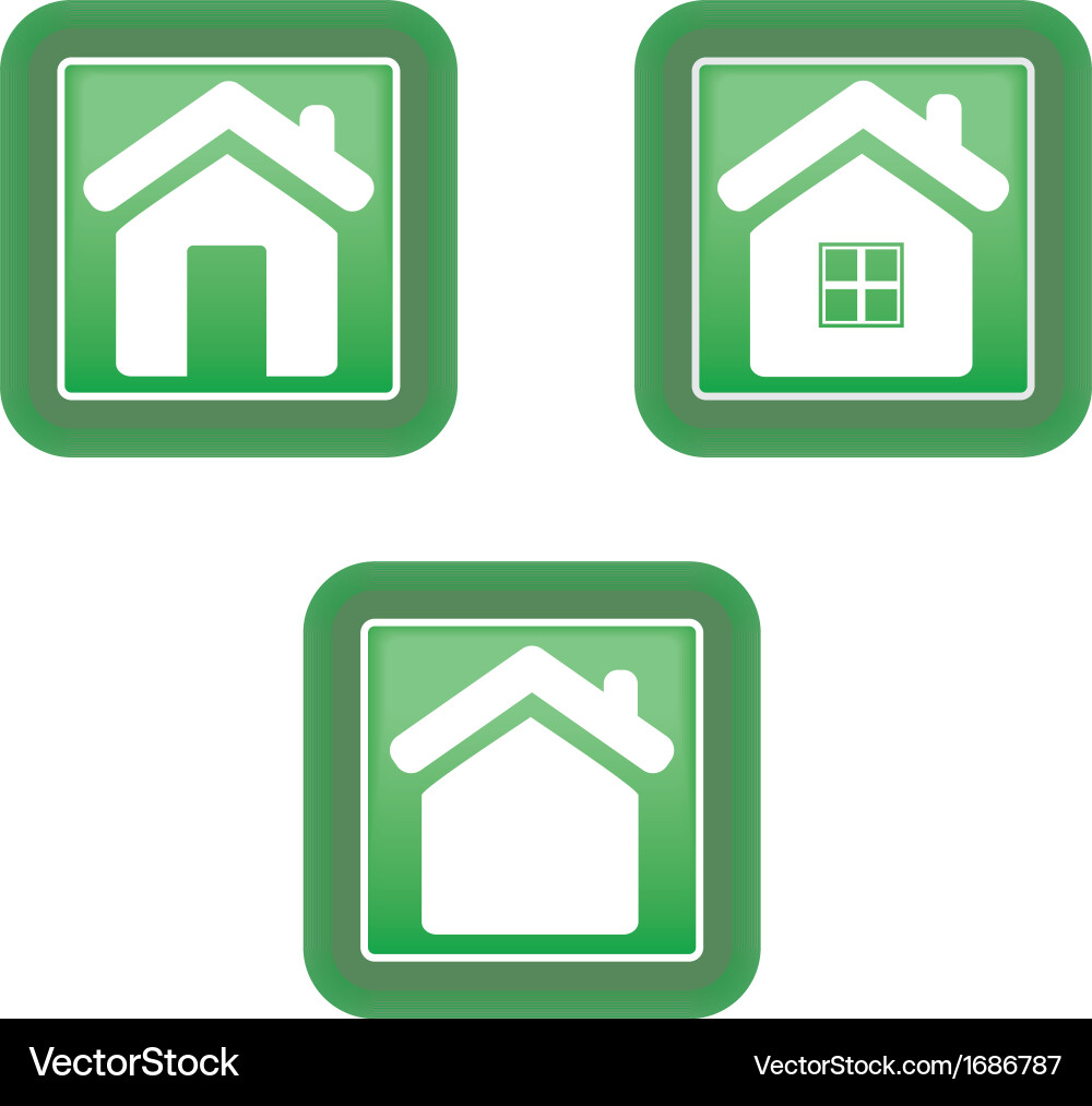 Green home icon Royalty Free Vector Image - VectorStock