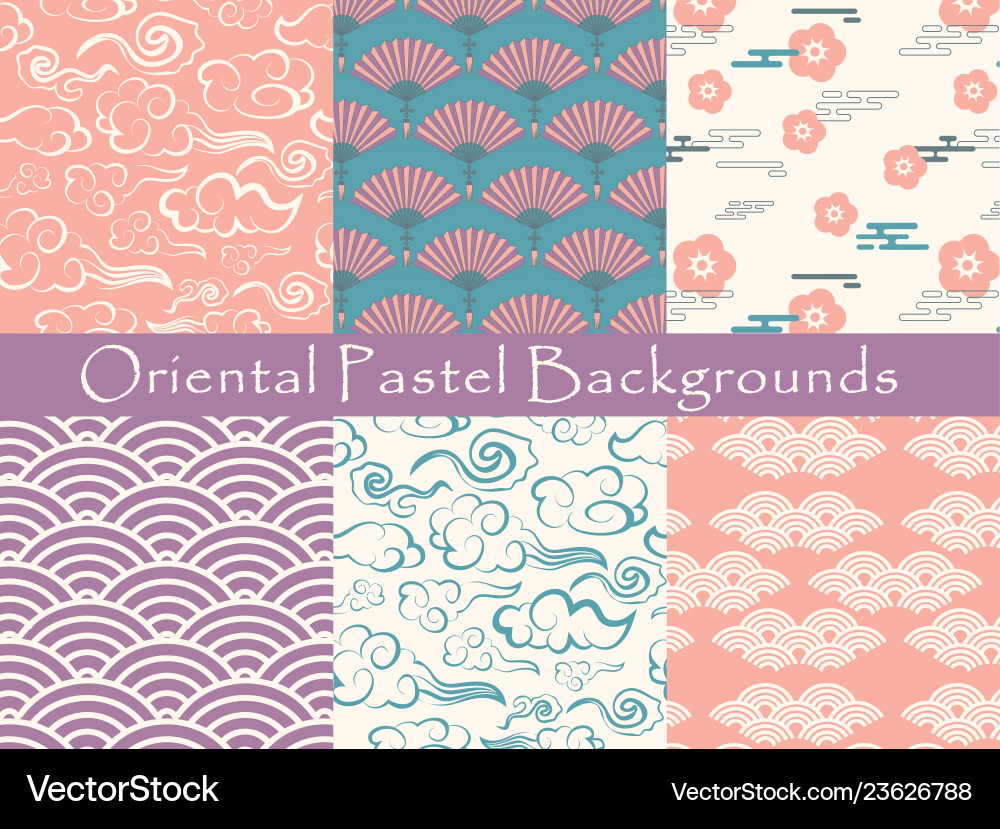 Set of chinese seamless patterns Royalty Free Vector Image