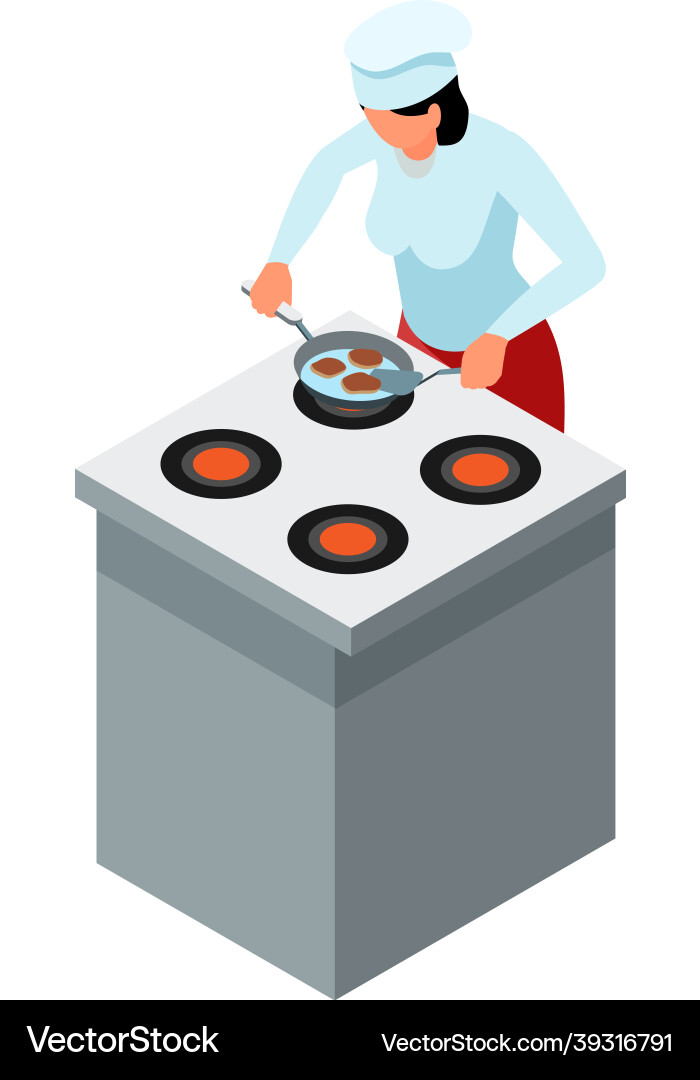 Isometric cooking Royalty Free Vector Image - VectorStock