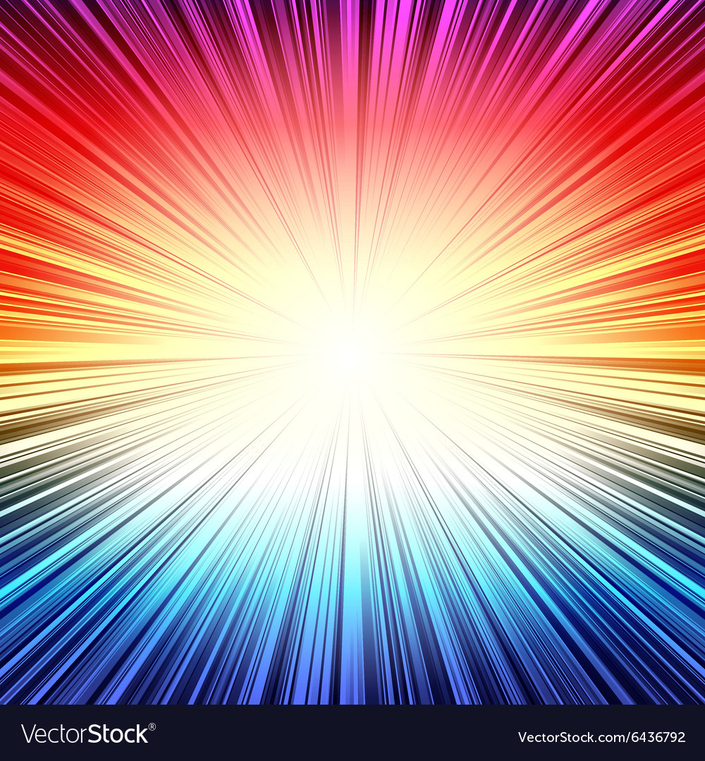 Rainbow radial stripes burst explosion background Royalty Free Vector ...