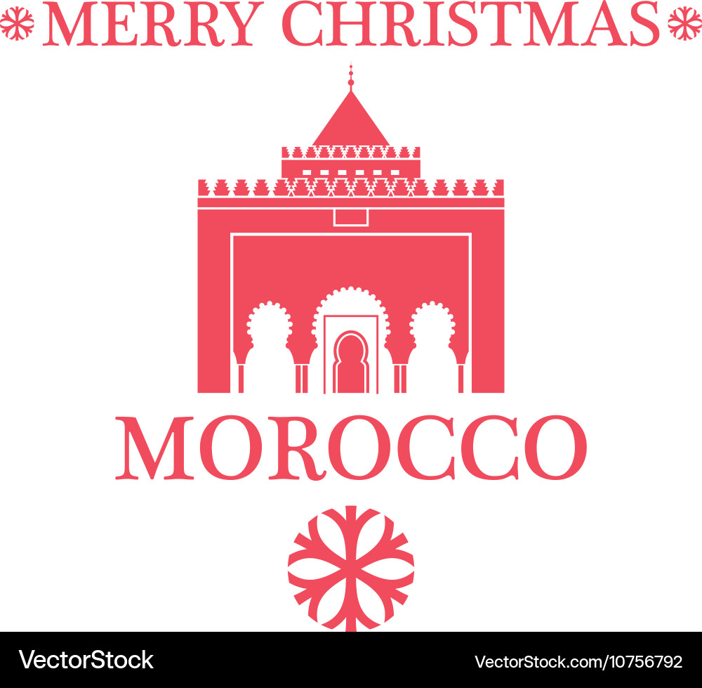 Greeting card morocco Royalty Free Vector Image