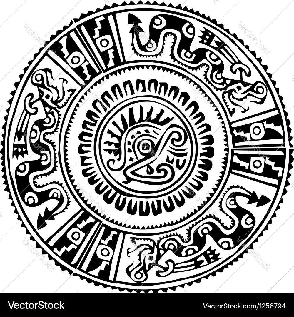 Inca iconography background Royalty Free Vector Image