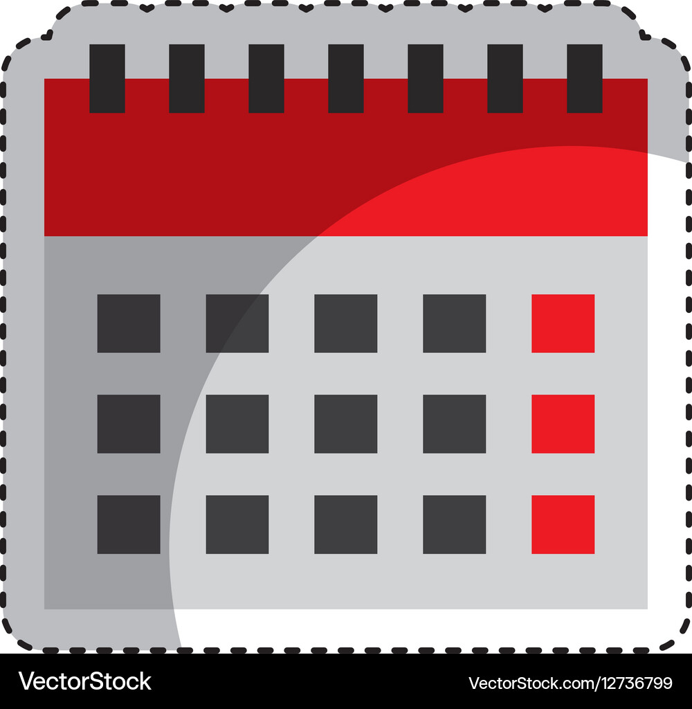 Calendar reminder with magnifying glass Royalty Free Vector